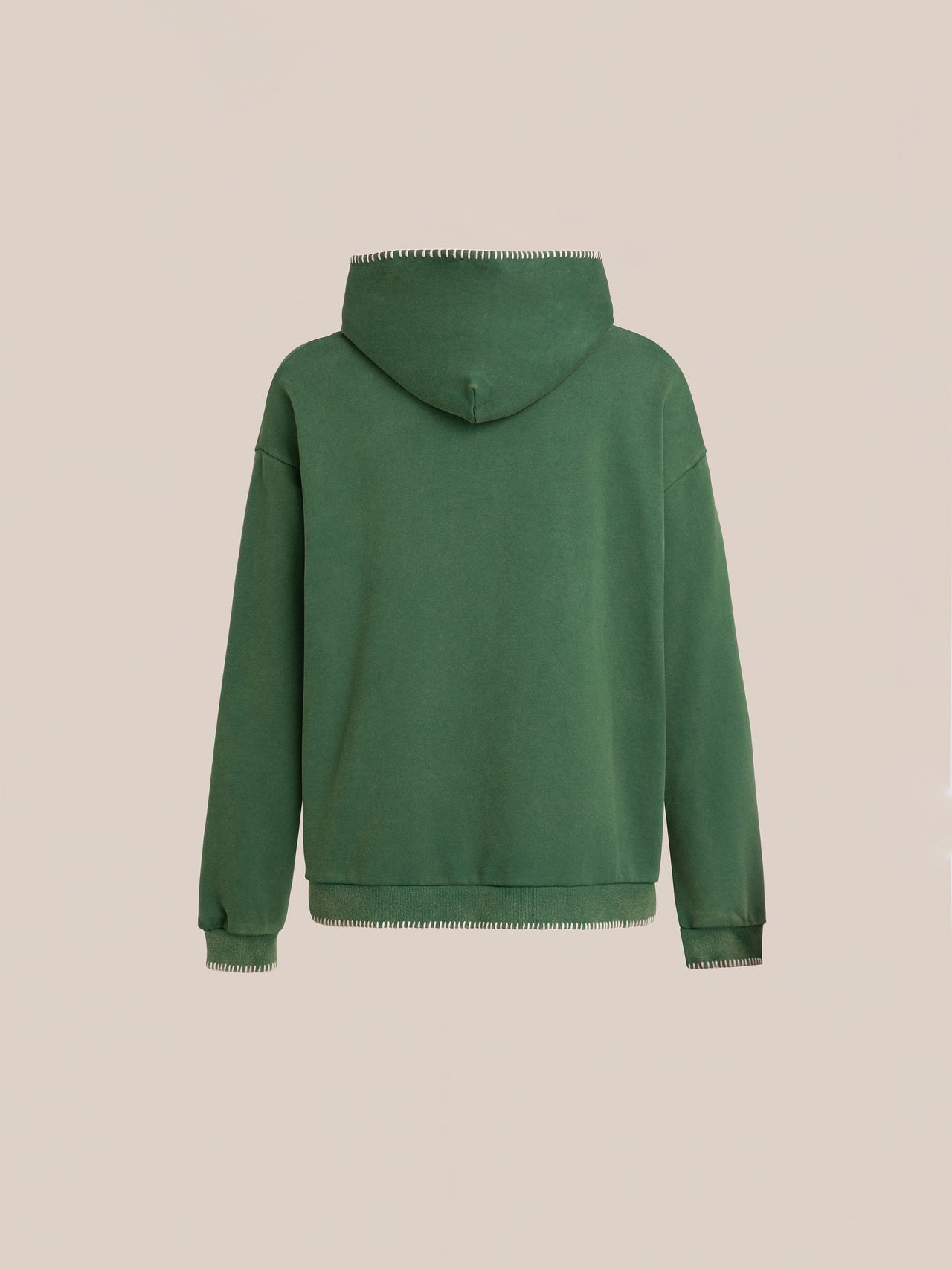 Stitched Border Distressed Logo Hoodie